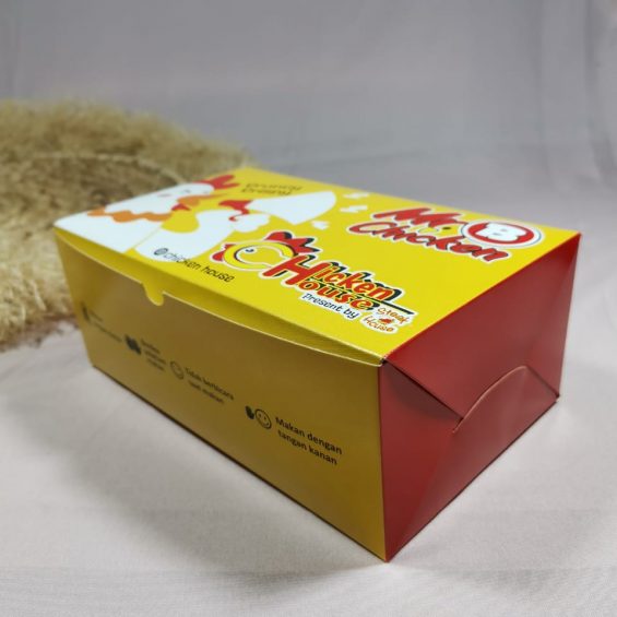 Dus Chicken Custom dicetak menyesuaikan Logo Brand